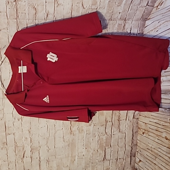 adidas | Shirts | Indiana University Adidas Red Polo Large | Poshmark